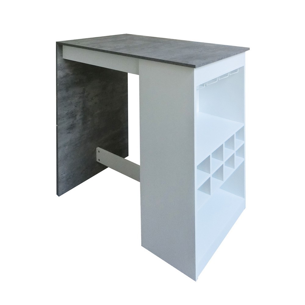 Küchenbar Lisa Beton-Weiss NB Küchentisch Küchenregal | Küchenregale ...